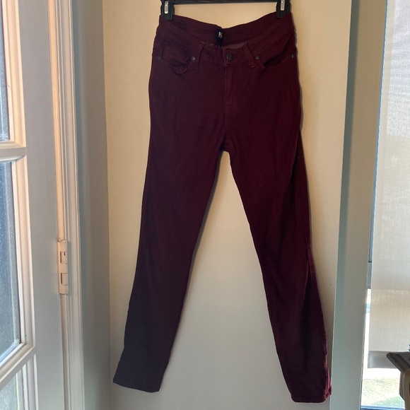 PAIGE | Pants & Jumpsuits | Paige Red Burgundy Skinny Jeans | Poshmark
